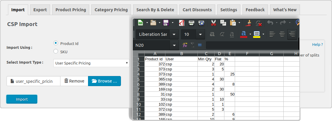 Import/Export Pricing Data - WisdmLabs Docs